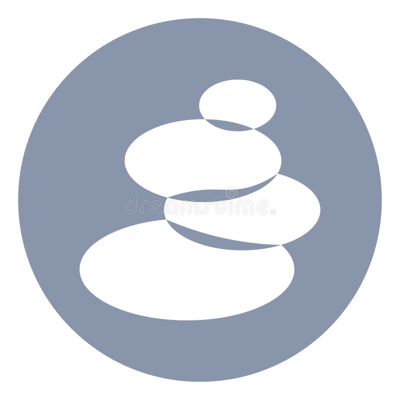 Zen stones, icon icon stock vector. Illustration of icon - 259789061