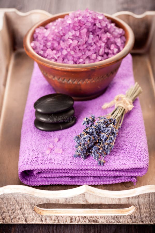 Lavender Spa and Zen Stones Stock Photo - Image of scented, life: 28046086