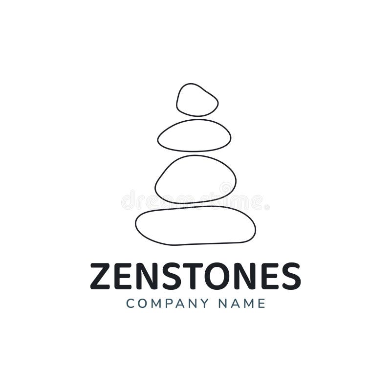 Zen Stones Logo Template Vector Illustration. Balance Rocks Logotype ...