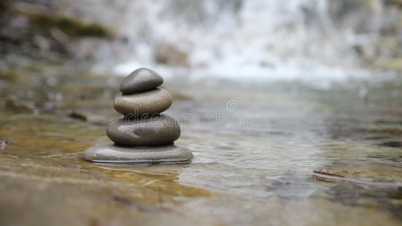 Zen stones and river stock video. Video of river, land - 39514963