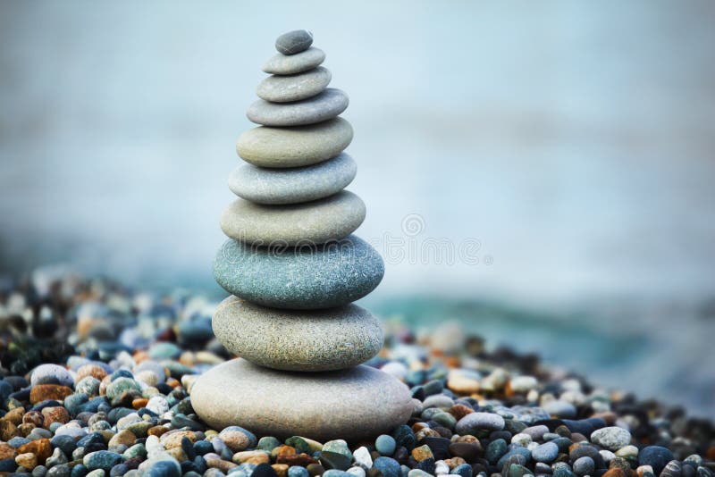 Zen stones by sea stock photo. Image of group, macro - 11009044