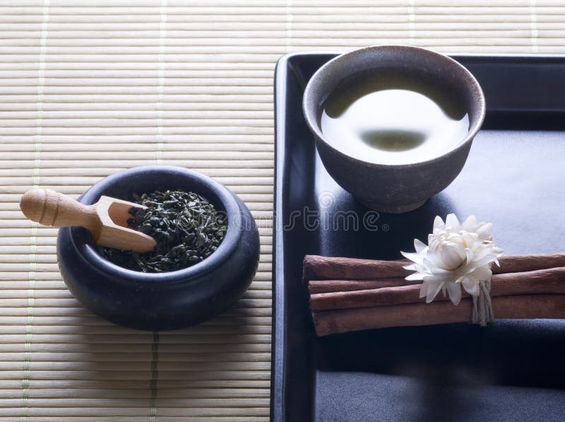 Zen style green tea stock photo. Image of china, nature - 23007766