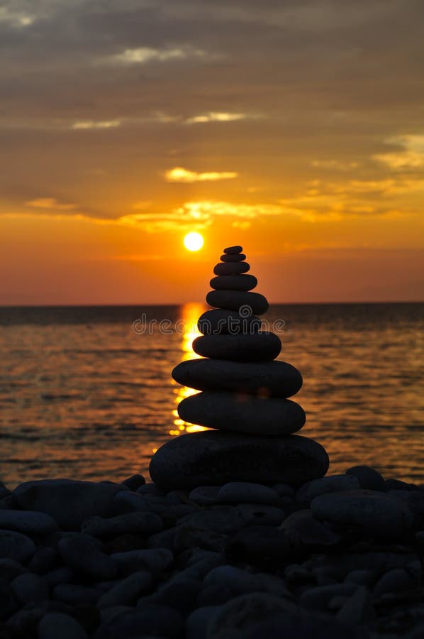 Zen sunset stock photo. Image of horizon, life, light - 20691290