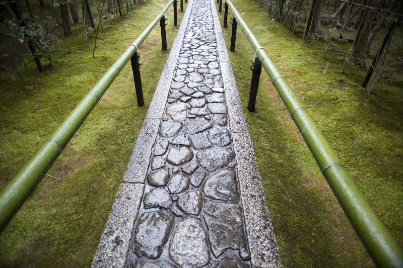 Zen Temple Path stock image. Image of stone, path, green - 26031831