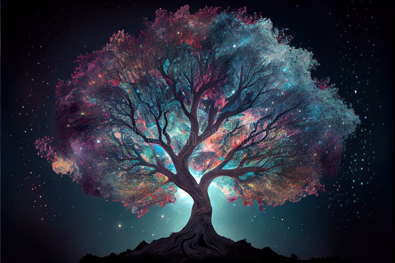 Zen Tree for Meditation and Sound Healing Stock Photo - Image of ...