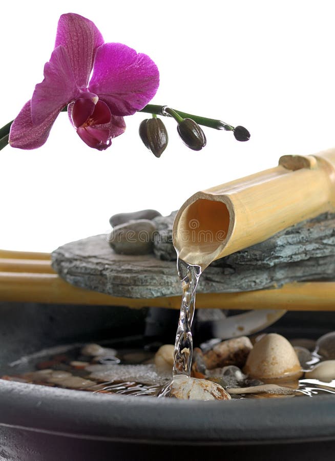 Zen Water stock photo. Image of bamboo, salt, spirit, blue - 4880974