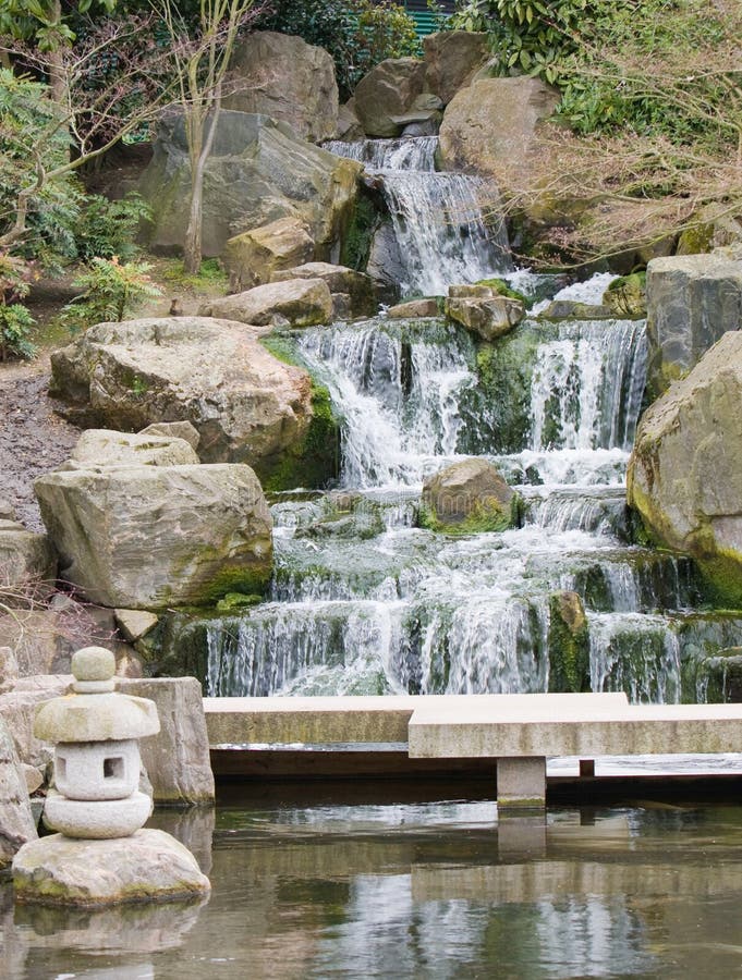 Zen waterfall stock illustration. Illustration of buddhism - 17909153