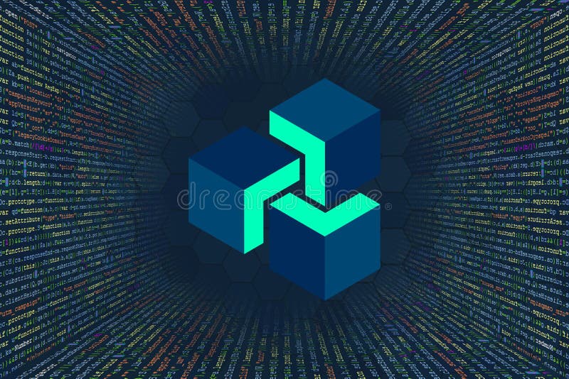 ZenCash, ZEN Cryptocurrency Symbol. a Tunnel from a Computer Program ...