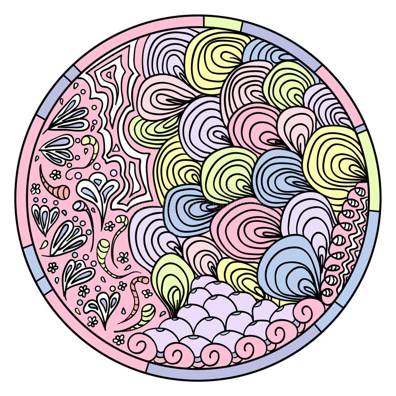 Zendala. Zentangle art stock vector. Illustration of book - 88703464