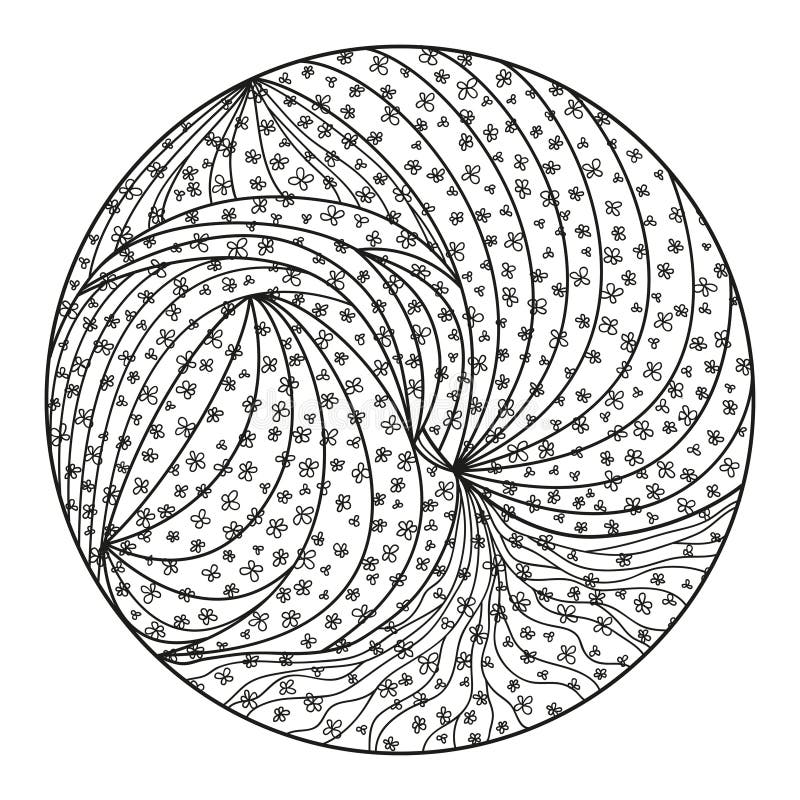 Zendala. Zentangle stock vector. Illustration of colorful - 96081430
