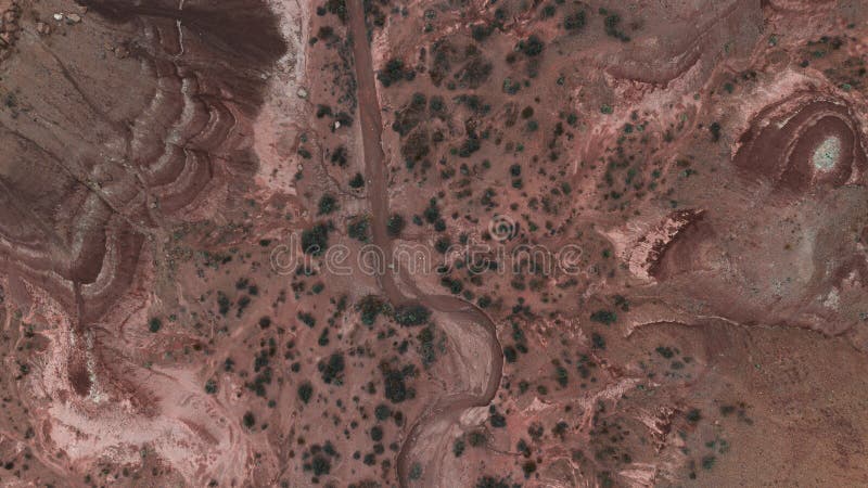 Zenithal Drone Aerial View of the Beautiful Valley of the Moon Stock ...