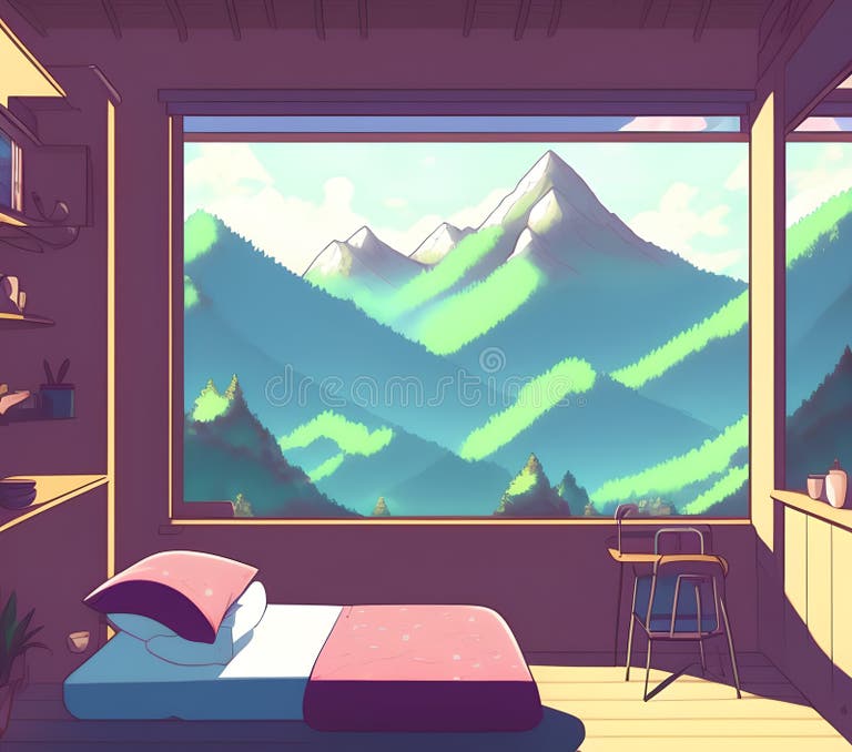 Zenithal View of Room, Generative AI Illustration Stock Illustration ...