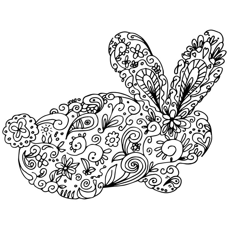 Rabbit Zentangle Stock Illustrations – 479 Rabbit Zentangle Stock ...