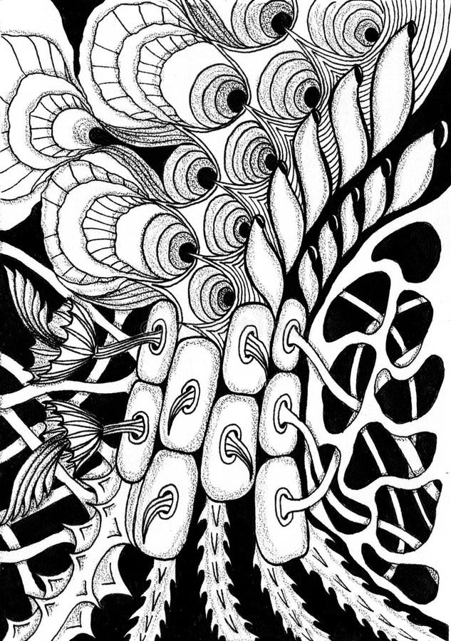 Zentangle - Disegno Meditativo Illustrazione di Stock - Illustrazione ...