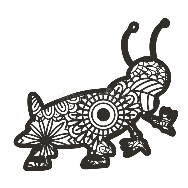 Zentangle Insects Illustration. Stock Vector - Illustration of ...