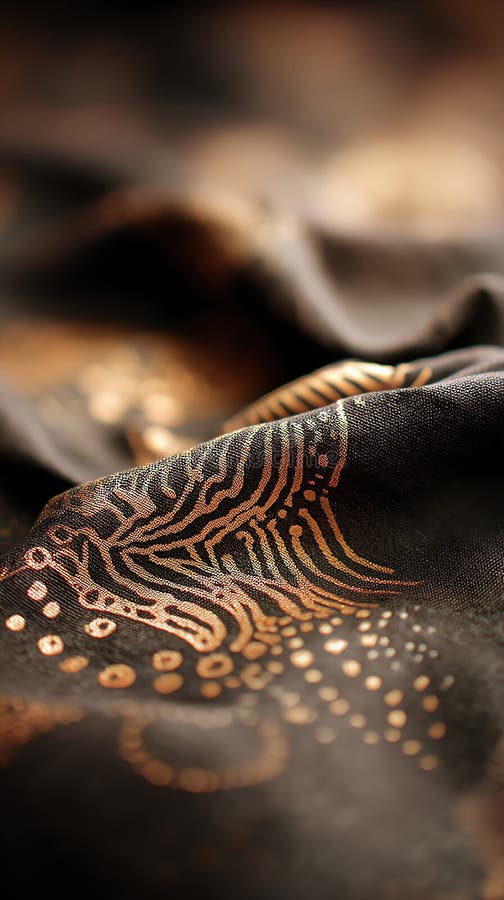 Zentangle Inspired Textures in Metallic Ink Printed on Dark Surface ...