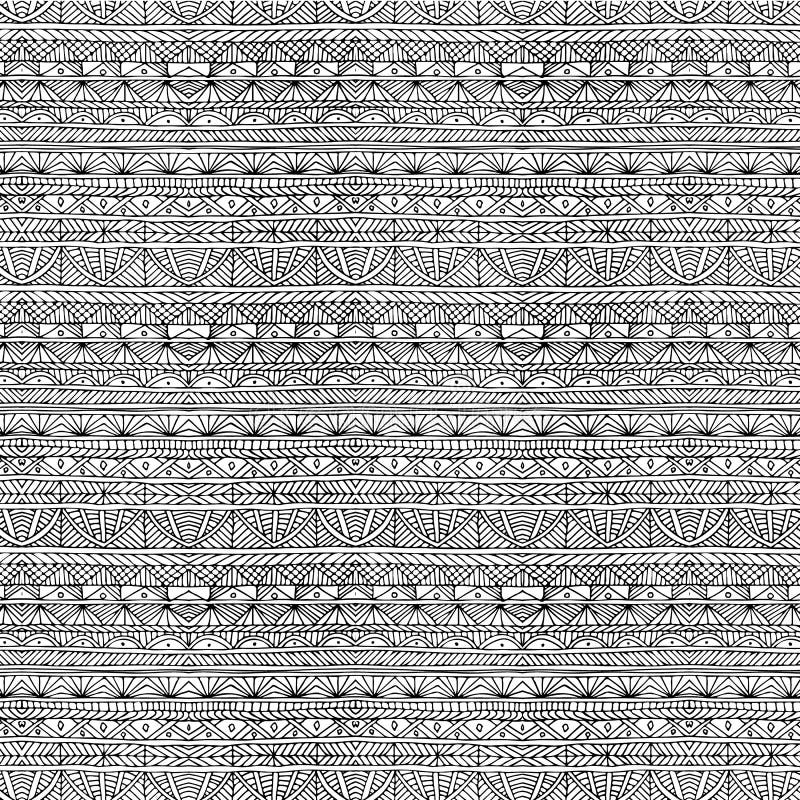 Zentangle Pattern Black and White Stock Vector - Illustration of fabric ...