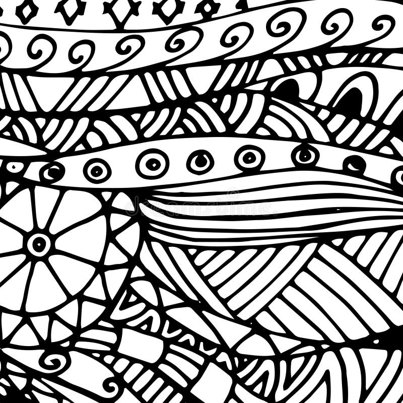 Zentangle pattern stock illustration. Illustration of boho - 72541789