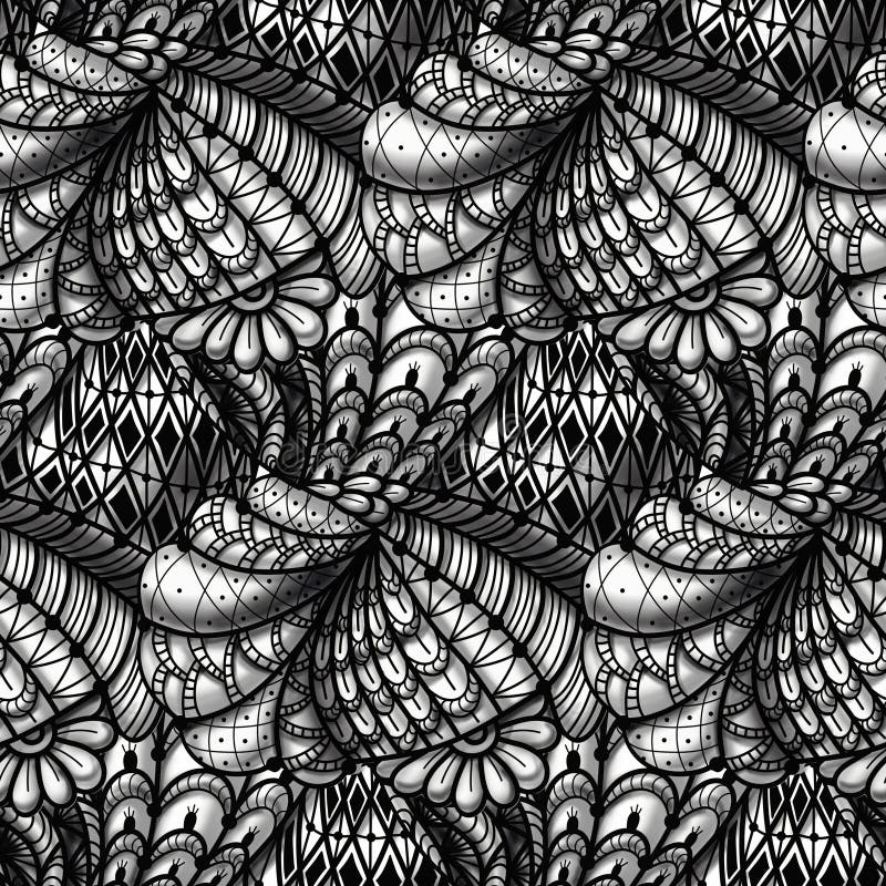 Zentangle pattern stock vector. Illustration of seamless - 49947741