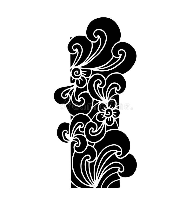 Zentangle Stiliserade Alfabet Bokstav L I Klotterstil Stock ...