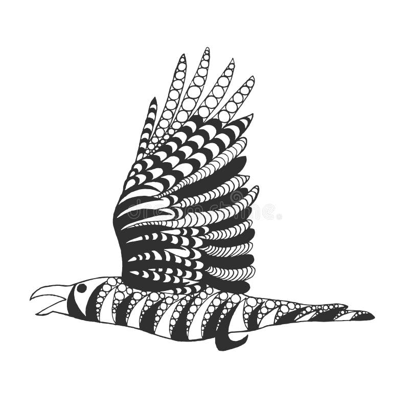 Stilisierter Rabenkopf vektor abbildung. Illustration von ikone - 47762524