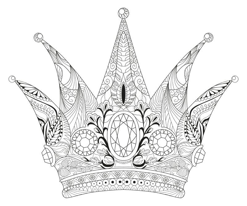 Zentangle Stylized Queen Stock Illustrations – 39 Zentangle Stylized ...