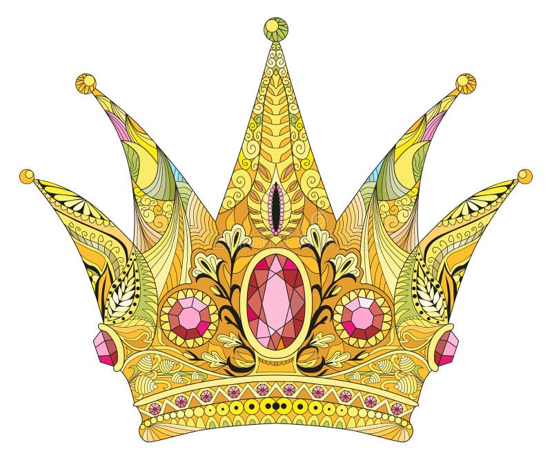 Zentangle Stylized Queen Stock Illustrations – 39 Zentangle Stylized ...