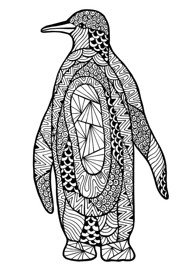Zentangle a Stylized Penguin Stock Vector - Illustration of penguin ...