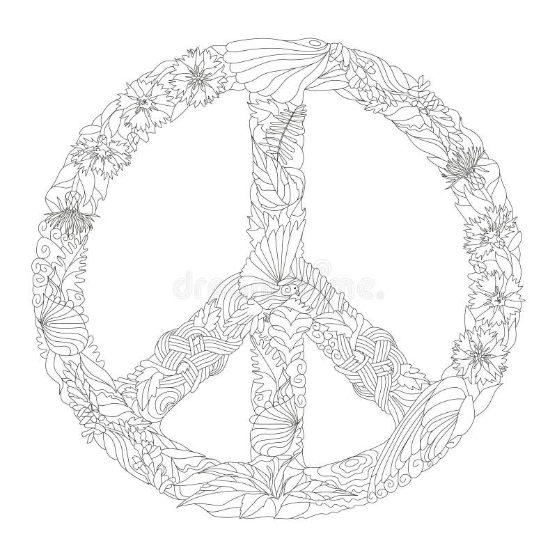 Zentangle Peace Dove Stock Illustrations – 81 Zentangle Peace Dove ...