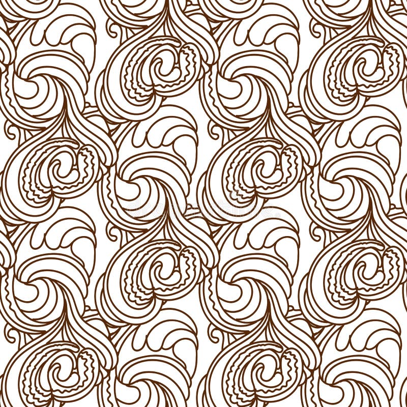 Zentangle Wavy Seamless Pattern Stock Vector - Illustration of book ...