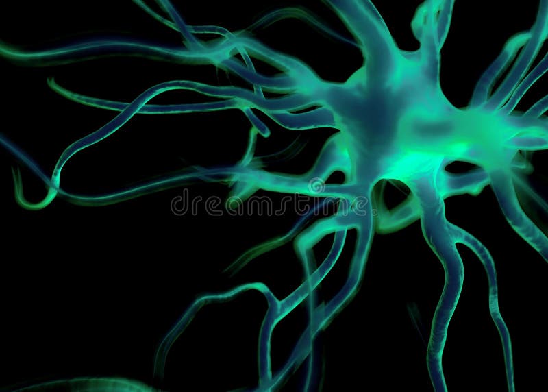 Zenuwcellen of Neuronen stock illustratie. Illustration of impuls ...