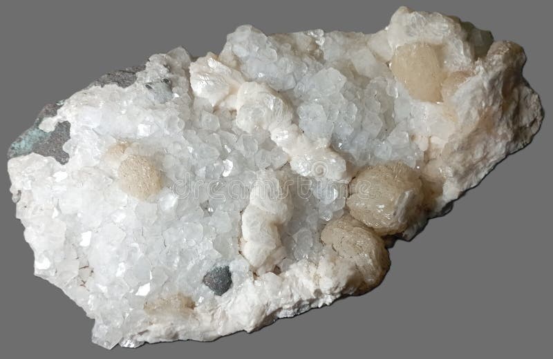 Zeolite Mineral Crystals of Pale Colours Stock Image - Image of mineral ...