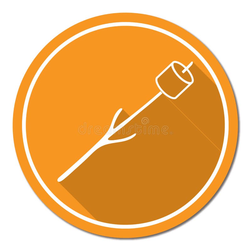 Zephyr on skewer icon stock vector. Illustration of bonfire - 100686055