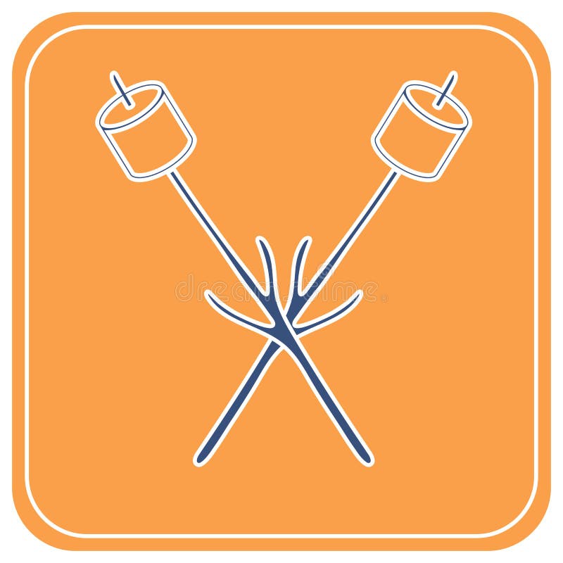 Zephyr on skewer icon stock vector. Illustration of charcoal - 88621563