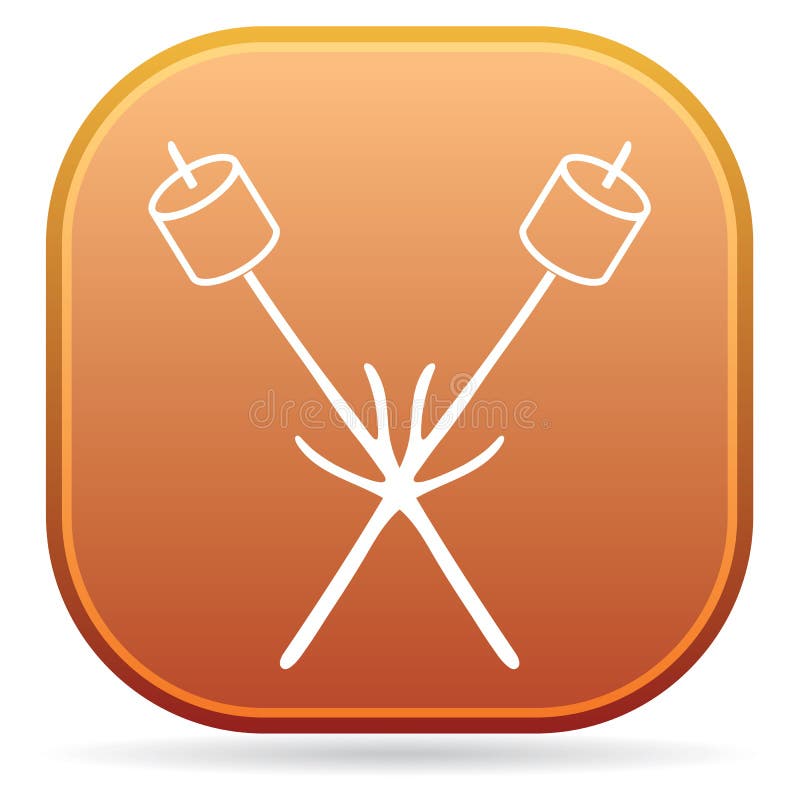 Zephyr on skewer icon stock vector. Illustration of cooking - 97308665