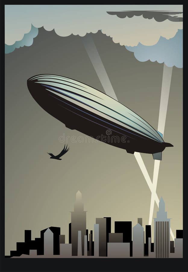 Zeppelin stock vector. Illustration of business, engineering - 9274078