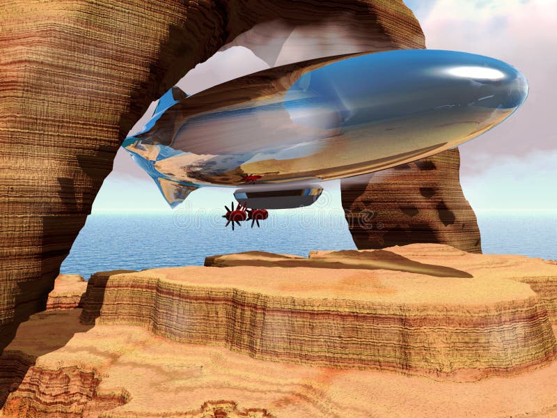 Steampunk War Airship And Soldier Stock Illustration - Illustration of ...