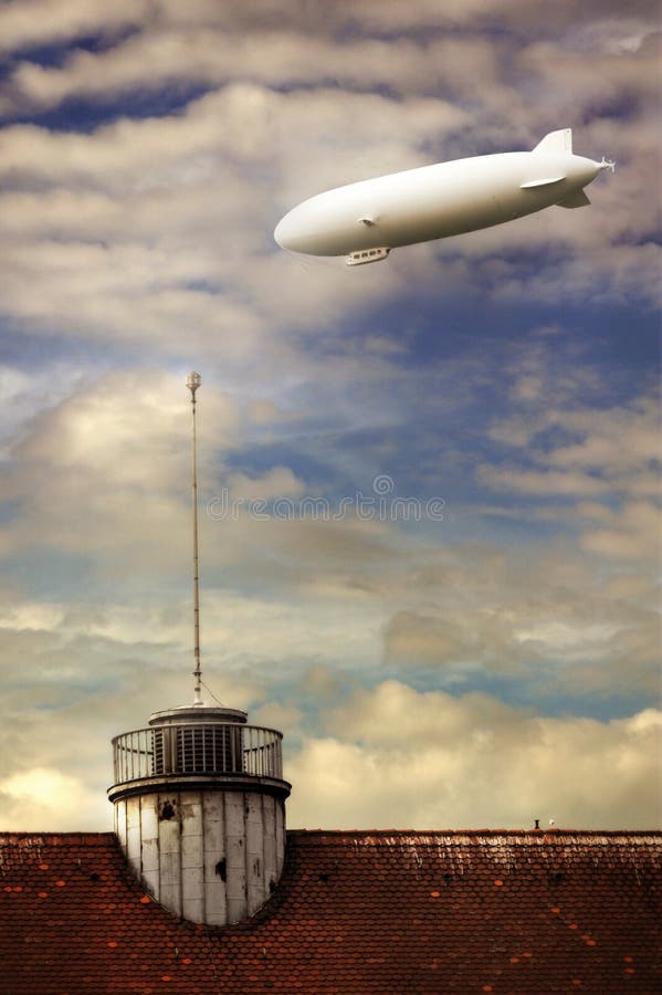 Zeppelin stock image. Image of business, transport, clouds - 57648111