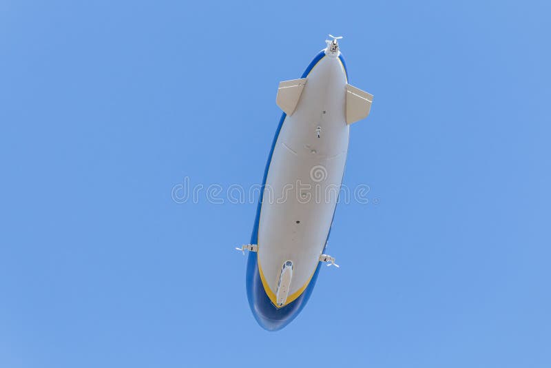 Zeppelin Flying Over the Sky - in Summer Sky - Denmark Stock Photo ...