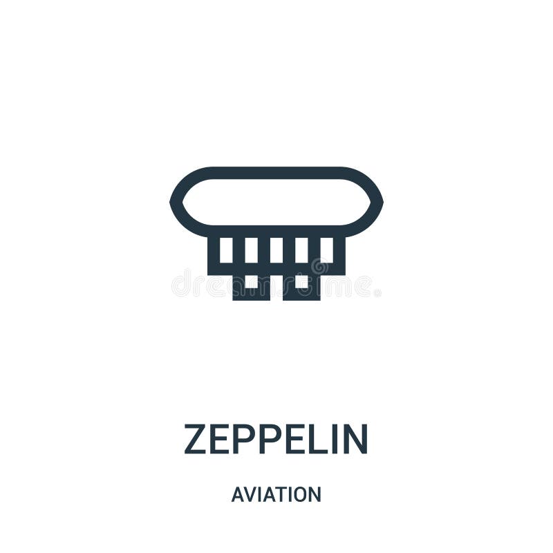 Zeppelin Icon Vector from Advertisement Collection. Thin Line Zeppelin ...