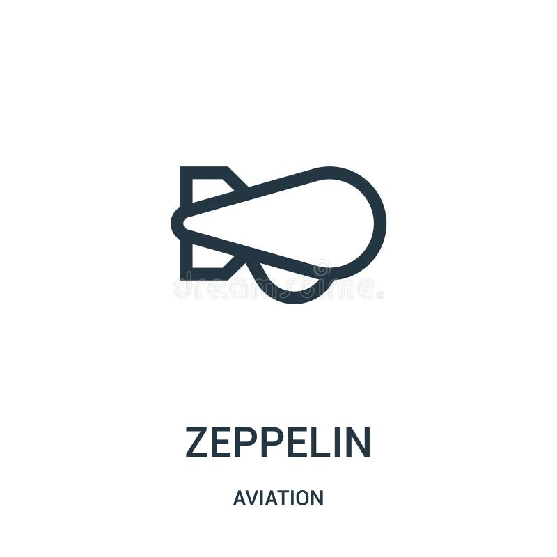 Zeppelin Icon or Logo in Outline Stock Vector - Illustration of ...