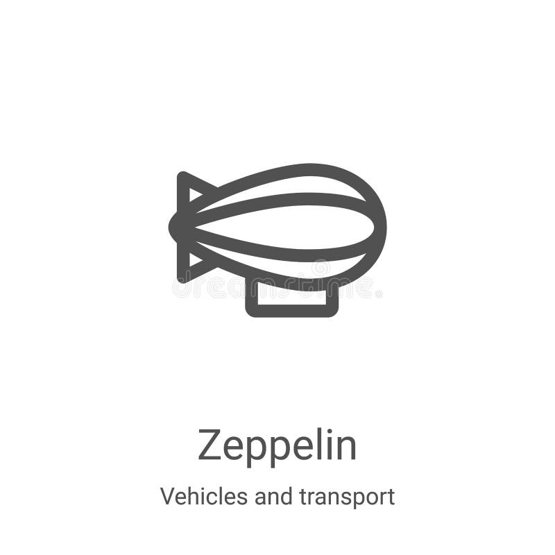 Zeppelin Icon Vector from Aviation Collection. Thin Line Zeppelin ...
