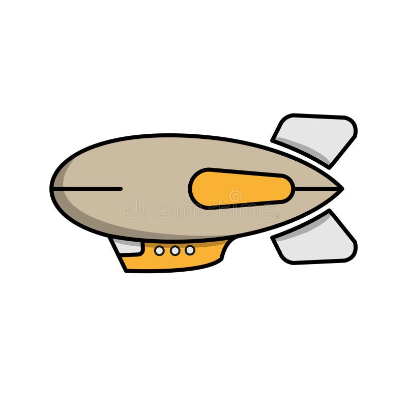 Zeppelin Icon with a White Background. Stock Vector - Illustration of ...