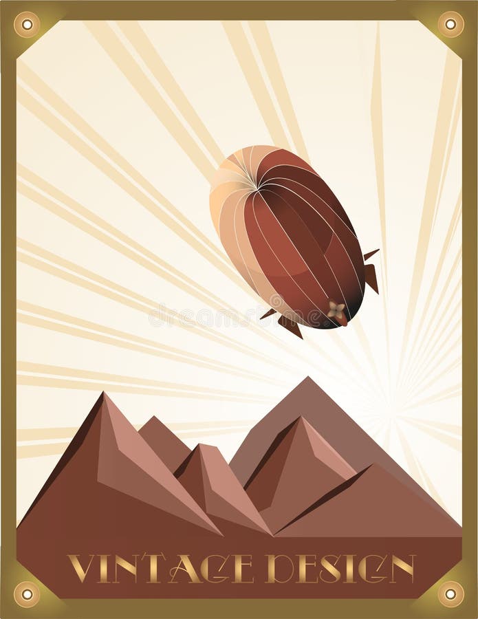 Art Deco Zeppelin Stock Illustrations – 8 Art Deco Zeppelin Stock ...