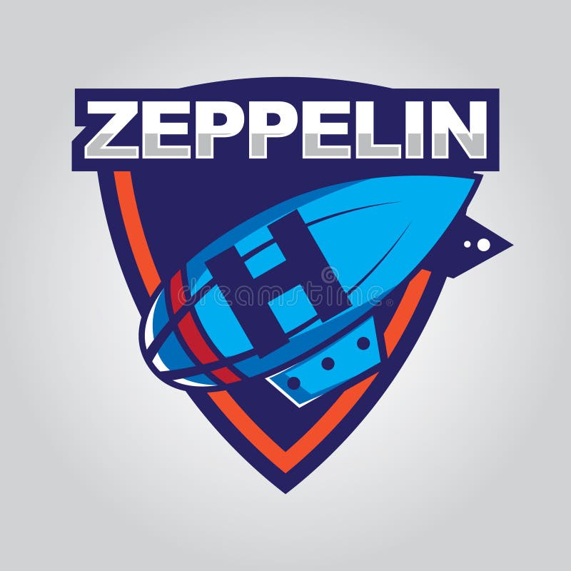 Zeppelin logo stock vector. Illustration of balloon, print - 97937616