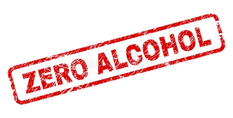 Grunge ZERO ALCOHOL Rounded Rectangle Stamp Stock Vector - Illustration ...