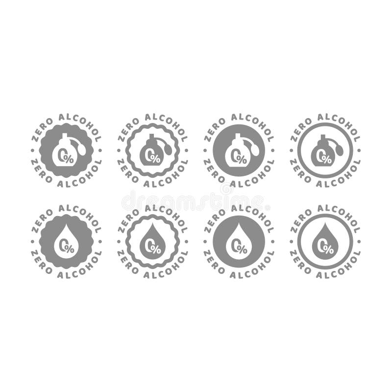 Zero alcohol vector label stock vector. Illustration of alcohol - 314959399