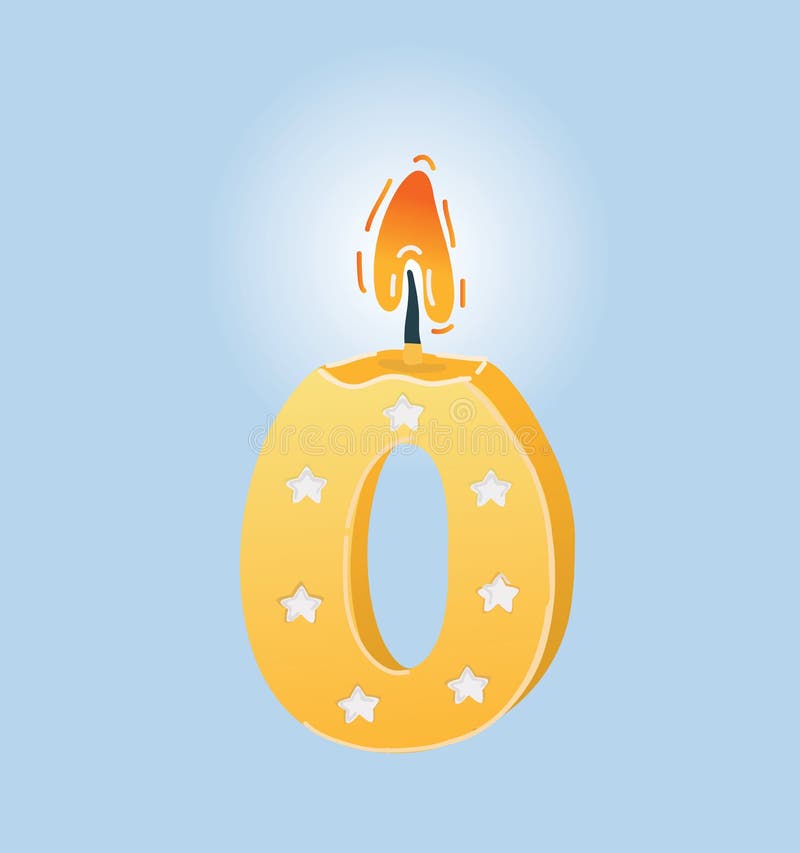 Number Zero Shape Birthday Cake Stock Illustration - Illustration of ...