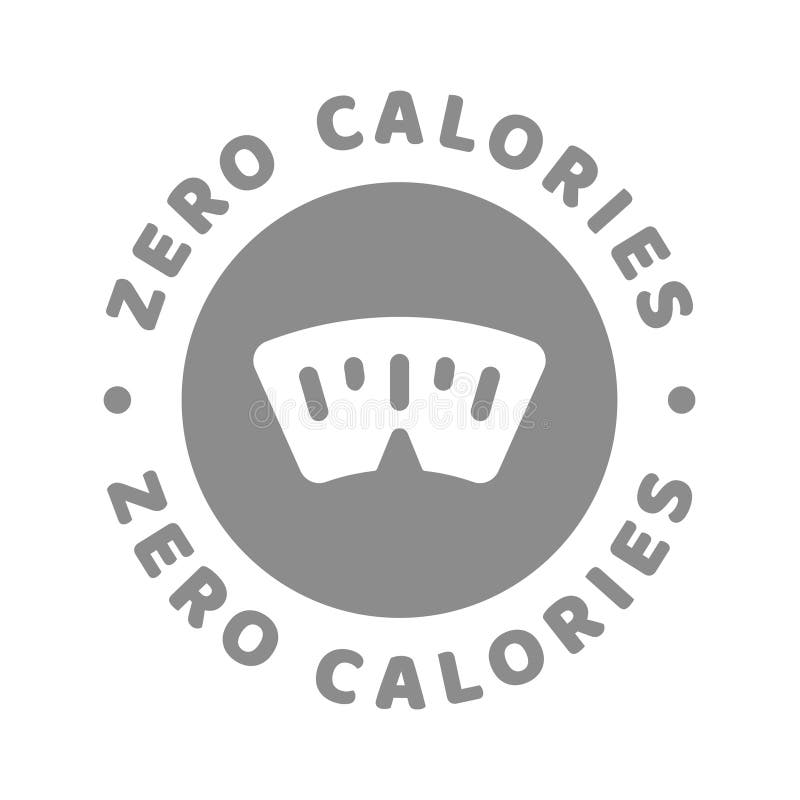 Zero Calories with Scale Vector Label Stock Illustration - Illustration ...