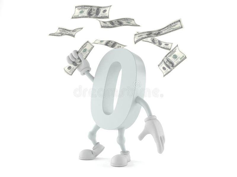 Zero Character Catching Money Stock Illustration - Illustration of ...
